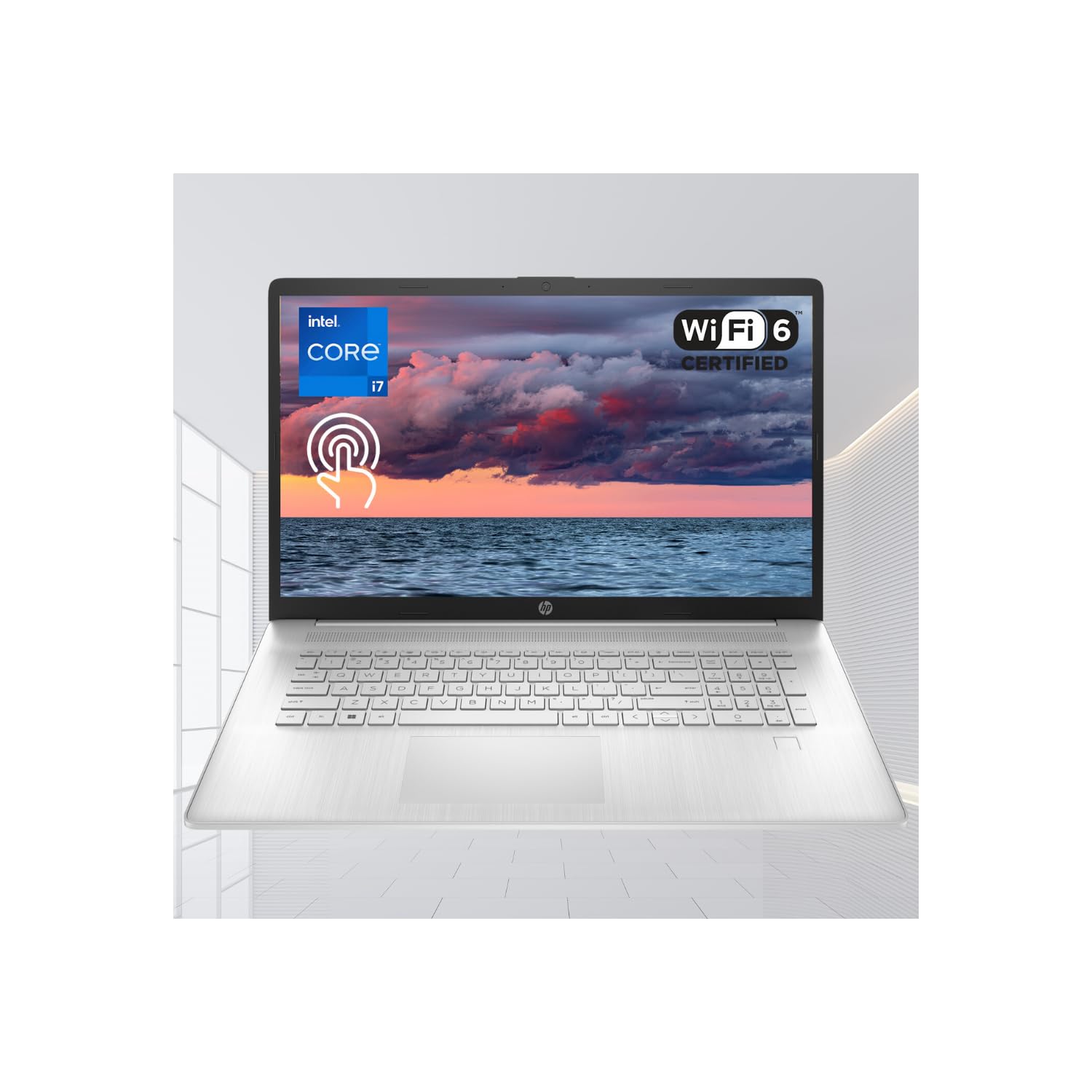 HP 2023 Newest Notebook Laptop, 17.3" HD+ Touchscreen, 13th Gen Intel Core i7-1355U Processor, 16GB RAM, 1TB PCIe SSD, Webcam, Fingerprint Reader, Wi-Fi 6, Windows 11 Home, Silver