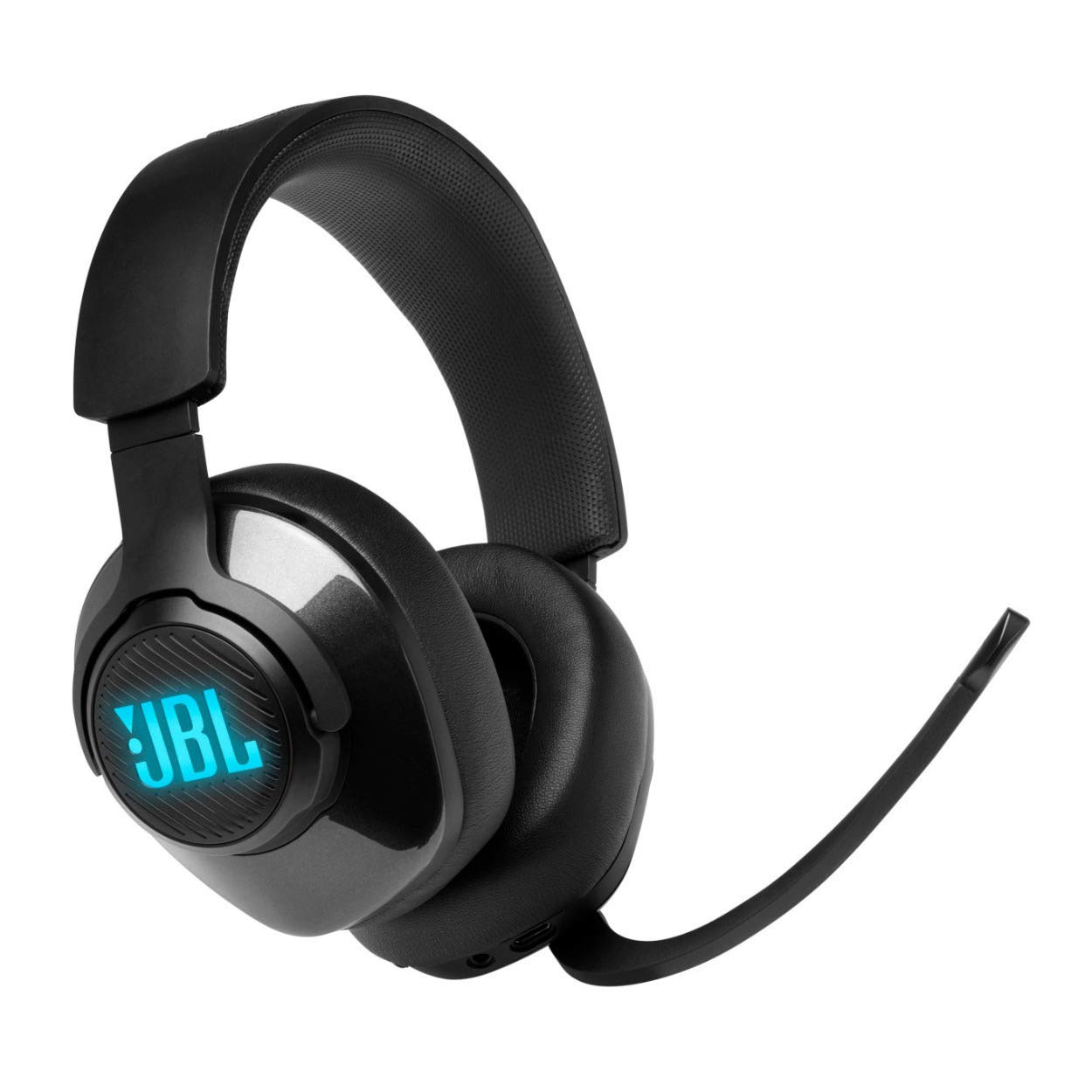 JBL Quantum 400 Wired Over-Ear Gaming Headphones with USB (Black) Bundle (3 Items)