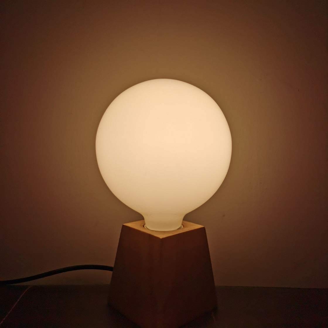 ILAMIQI G125 Large Frosted Glass LED Light Bulbs, 8W LED Globe Bulb 3000K Warm White E26 Medium Base, Vintage Edison Large Globe LED Light Bulb, Non-Dimmable,Pack of 1