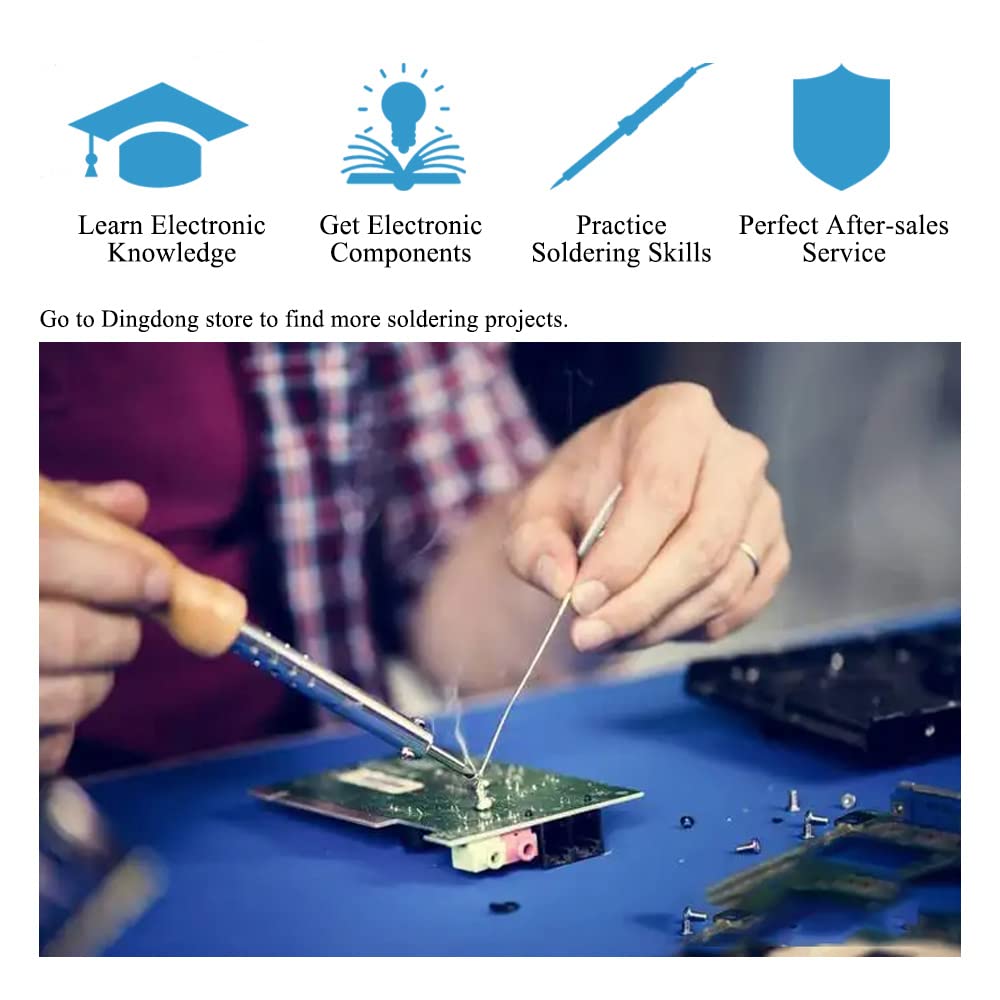 ISolderStore Colorful 10 LEDs Soldering Practice Board Electronic DIY Kits CD4017 Soldering Practice Kit for Teens Kids Adults