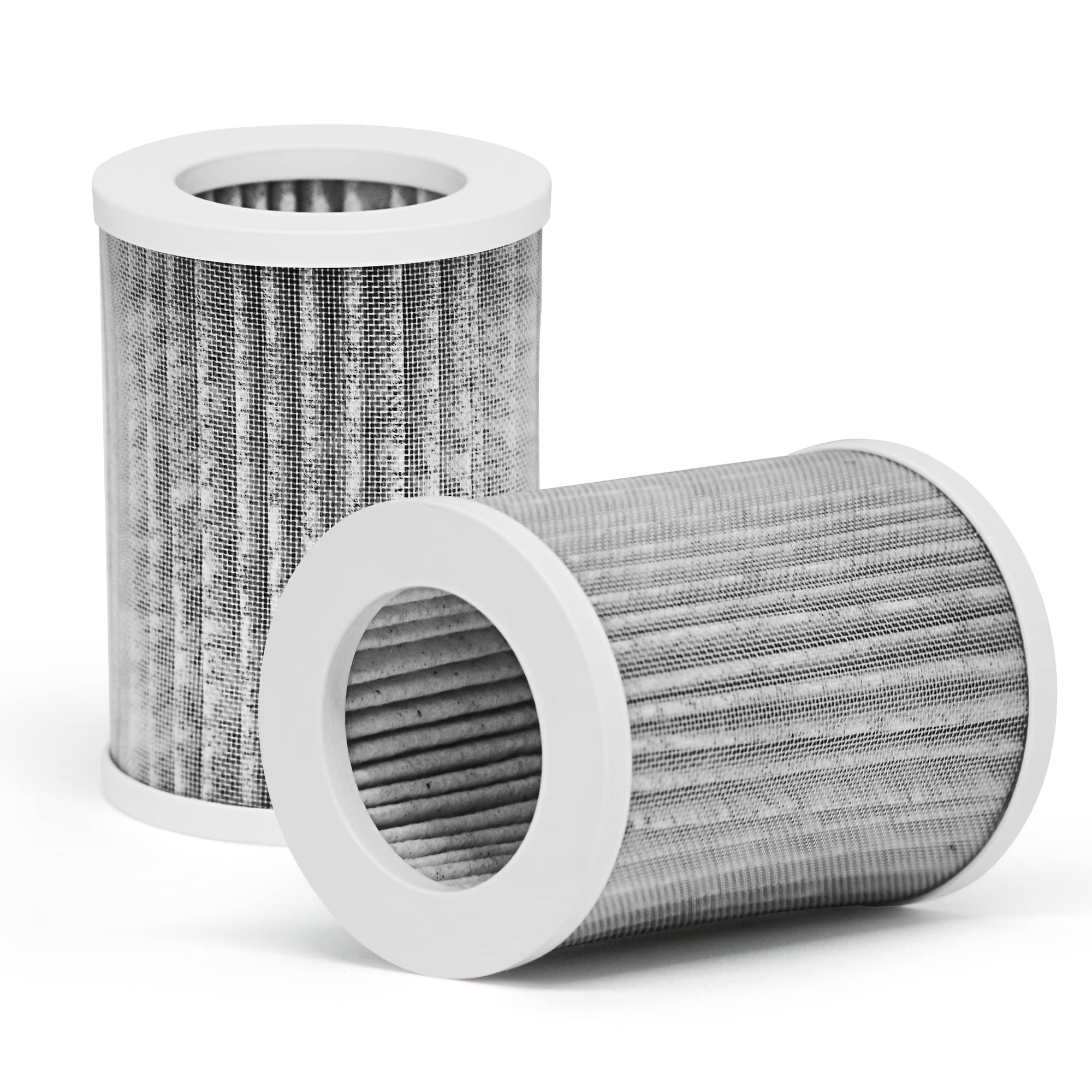 MINI Portable Filter Replacement Compatible with Pure Enrichment Filter, PureZone Mini True HEPA Air Filter Part# PEPERSAP, Premium True HEPA with Carbon Pre-filter 2-IN-1, 2-Pack