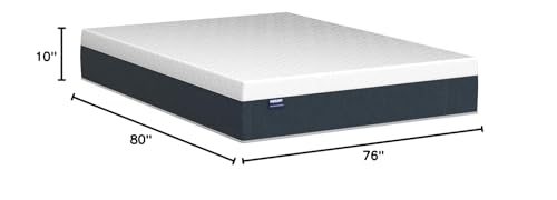 HOXURY King Mattress, 10 Inch Green Tea Memory Foam Mattress in a Box, Medium Firm King Size Mattress for Pressure Relief, CertiPUR-US Certified