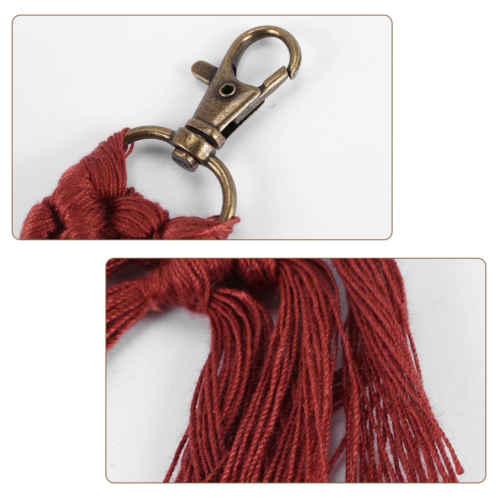 Laiaouay 11 Pcs Macrame Keychains Boho Woven Key with Tassels for Car Key Bag Pendant Purse Charm Unique Gift, Multicolor, 2.5 x 13cm