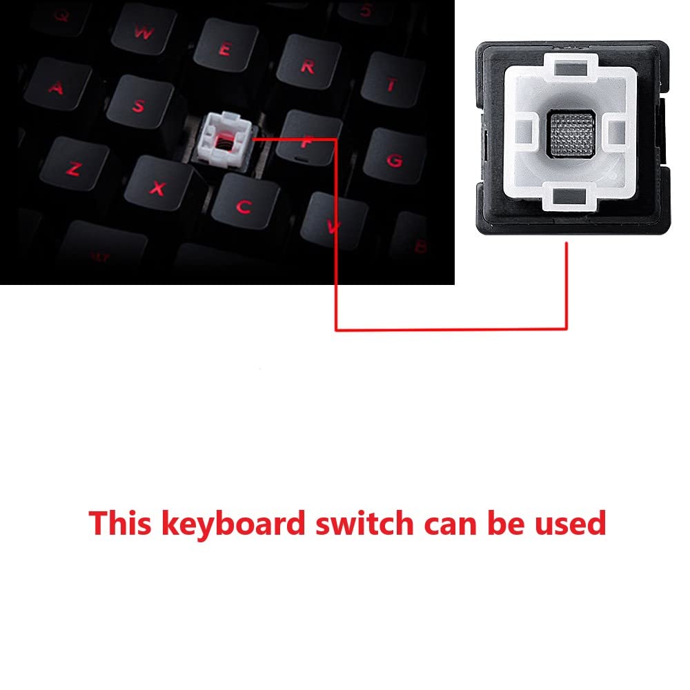 HUYUN Performance Gaming keycaps Replacement for Romer-G Switch Logitech G310 G413 G613 G810 K840 G910 Mechanical Keyboard (Sliver 11 Keys)