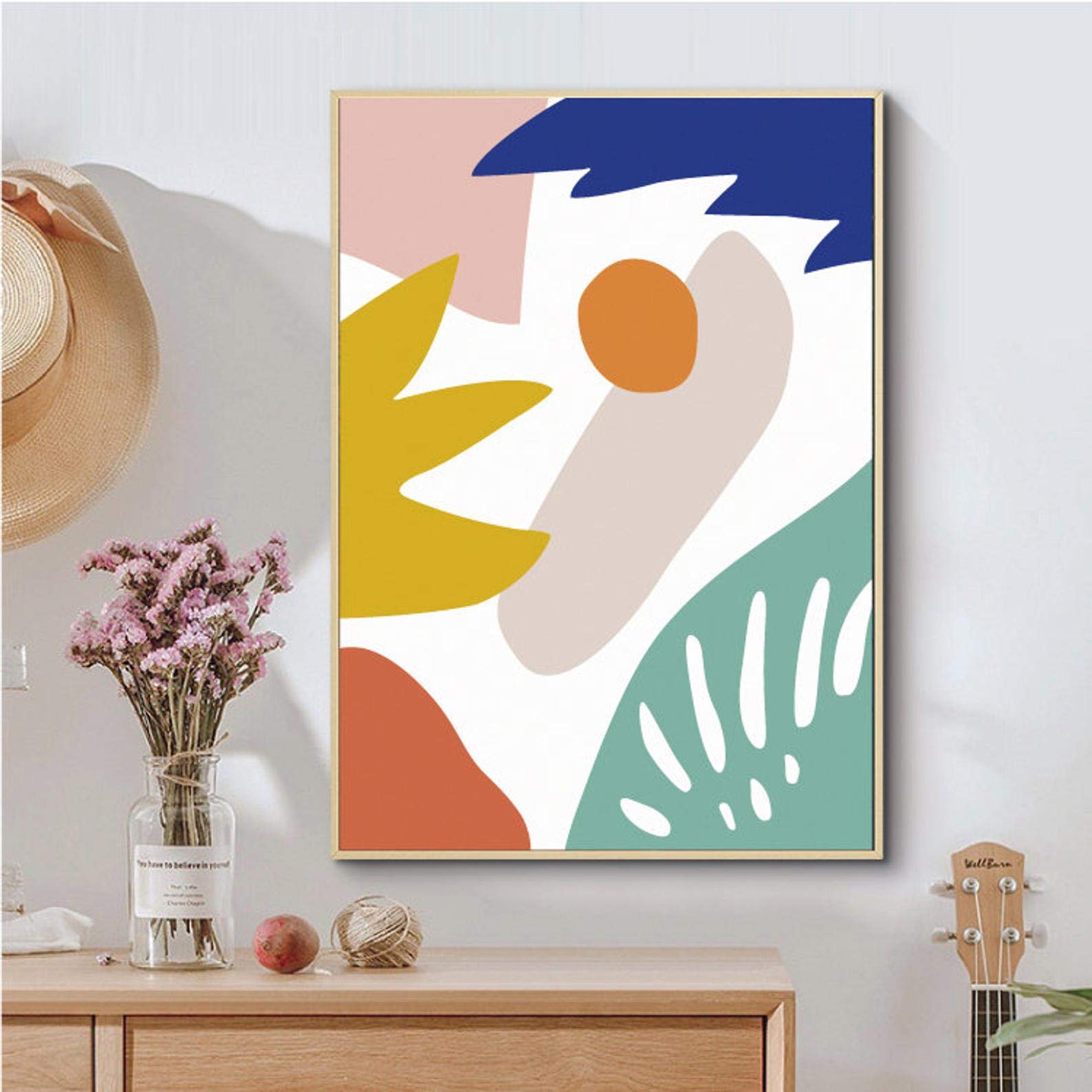 iMagitek Set of 6 Unframed Colorful Modern Abstract Minimalist Retro Pop Wall Art Poster (8" x 10")
