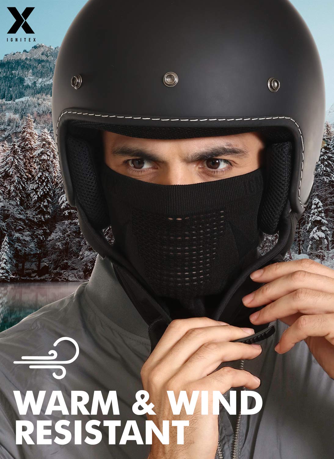 IGNITEX Ski Neck Gaiter, Winter Gaiter/Snowboarding Neck Warmer Gaiter, Breathable Ski Gator