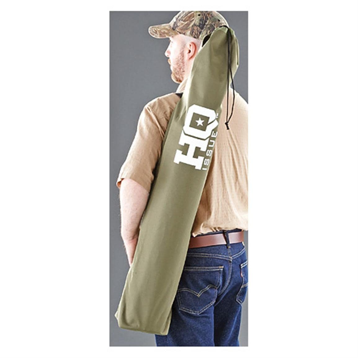 HQ ISSUE Camping Cot for Adults, Heavy-Duty Comfortable Military Army Style Portable Folding Sleeping Camp Tent Bed with Carry Bag, 225-lb Capacity