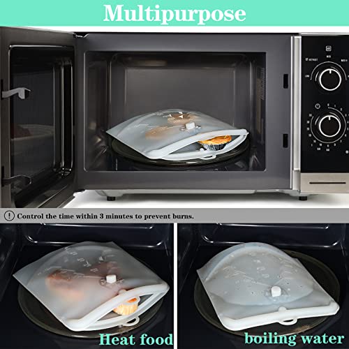 Silicone Food Storage Bags 4-Pack Food Grade Stand Up Reusable Silicone Bags For Storage Freezing Cooking Microwave Meat Fruit Vegetable & More