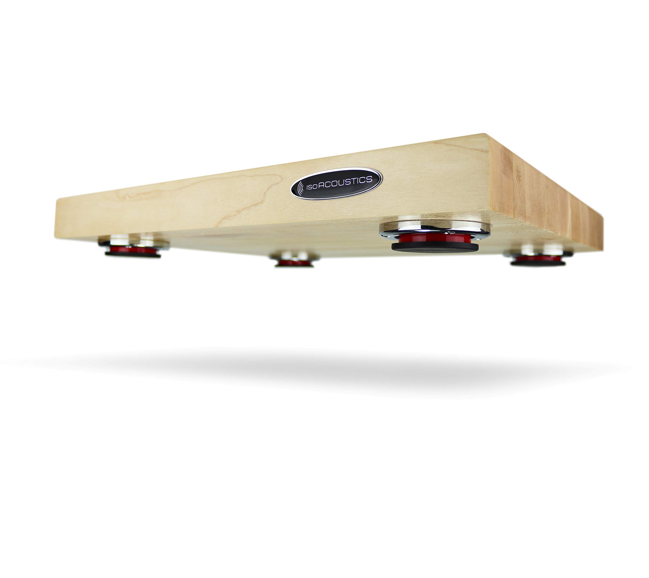 IsoAcoustics Delos Turntable Isolation Butcher Block Series: 1815M1 (18" W x 15" D x 1.75" H) Maple