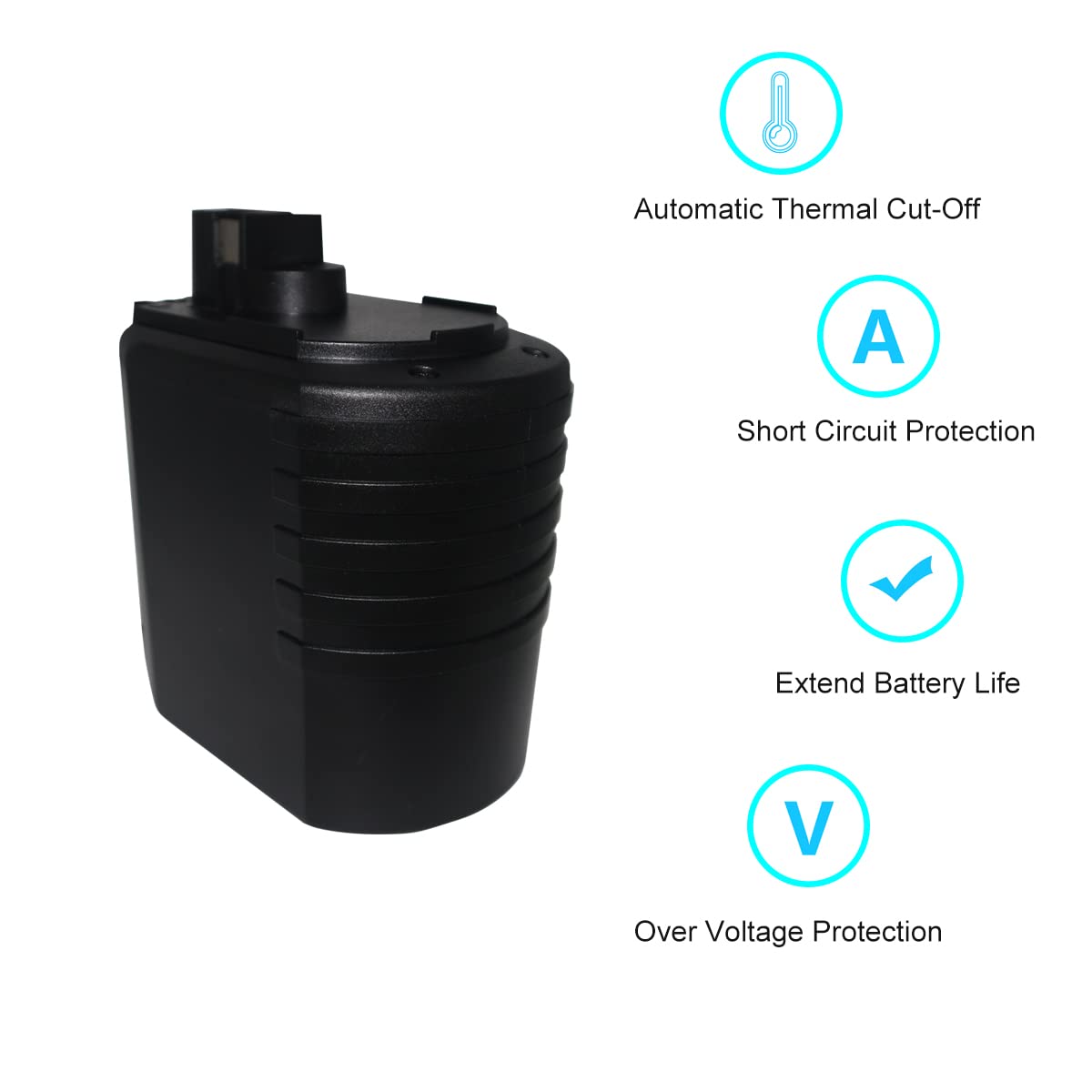 heshunchang Replacement Battery 24V 3Ah for Bosch SDS Hammer Drill SPIT327 2607335215 2607335097 GBH 24VRE GBH 24VFR