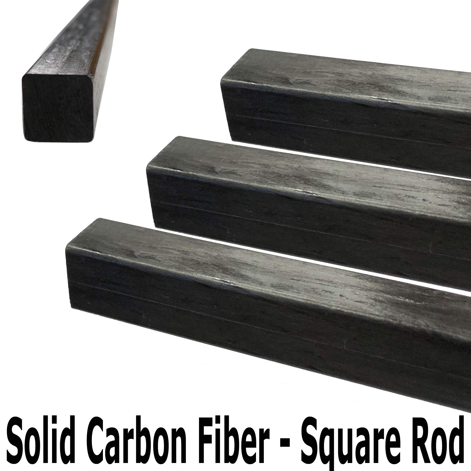 KARBXON β Square Carbon Fiber Rod - 5mm x 1000mm β Pultruded Square Solid Rod - Black Matte Finish - Pure Solid Carbon Fibre Square Tube shafts - for RC Planes-Drones, Boat DIY Craft Projects