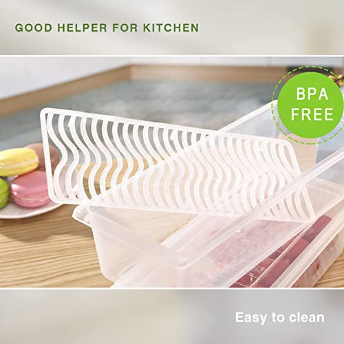 SILIVO 6 Pack Produce Saver Refrigerator Organizer Bins for Fruits and Vegetables- 3 Pack 1.5L + 3 Pack 2.5L