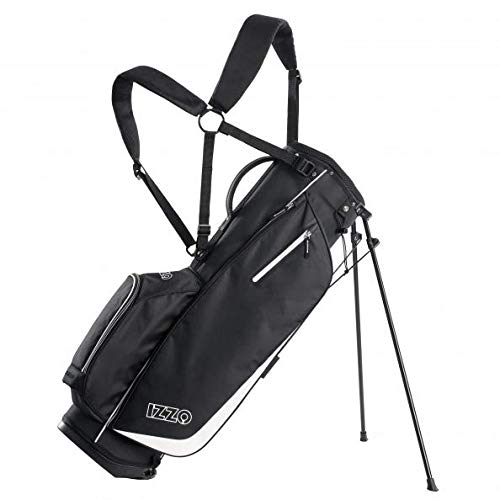 IZZO Ultra Lite Stand Bag, Black,Black/White 3.2 pounds