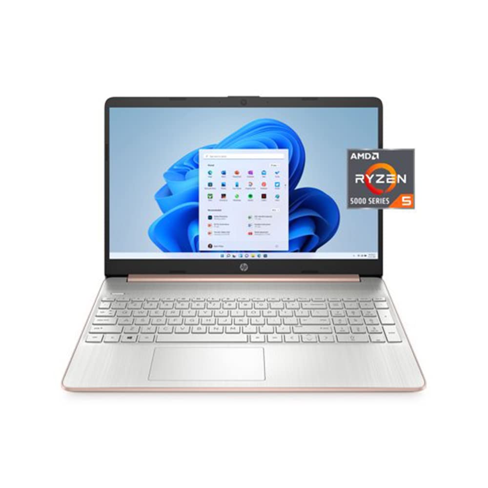 HP 15.6" FHD Laptop Computer, AMD Ryzen 5-5500U Processor(Beats i7-1065G7), 16GB RAM, 512GB PCIe SSD, AMD Radeon Graphics, HD Webcam, HDMI, Bluetooth, Wi-fi, Win10, Gold, 32GB USB Card (Renewed)