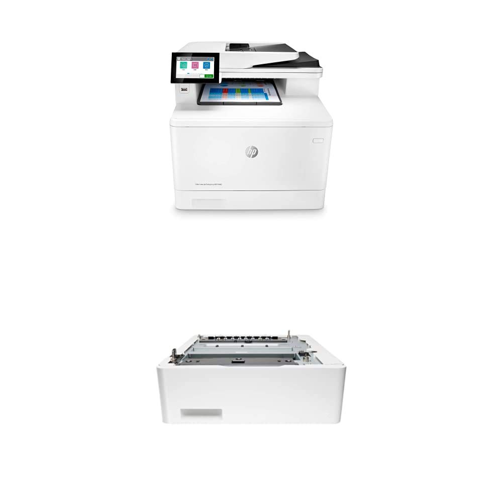 HP Color LaserJet Enterprise M480f Multifunction Duplex Printer (3QA55A) with HP LaserJet 550 Sheet Feeder Tray (CF404A)