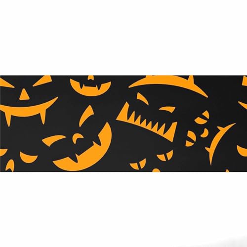 InterestPrint Halloween Orange Smilies Gift Wrapping Paper Roll for Christmas Decorations Them Party Decor, DIY 3 Pieces