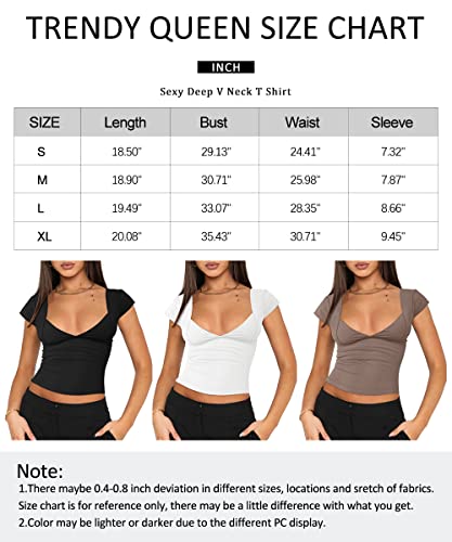 Trendy Queen Women's Sexy Deep V Neck Backless Tops Short Sleeve T-Shirts Trendy Crop Tops Y2K Summer Clothes Bustier Corset Cami 2023 Light Green