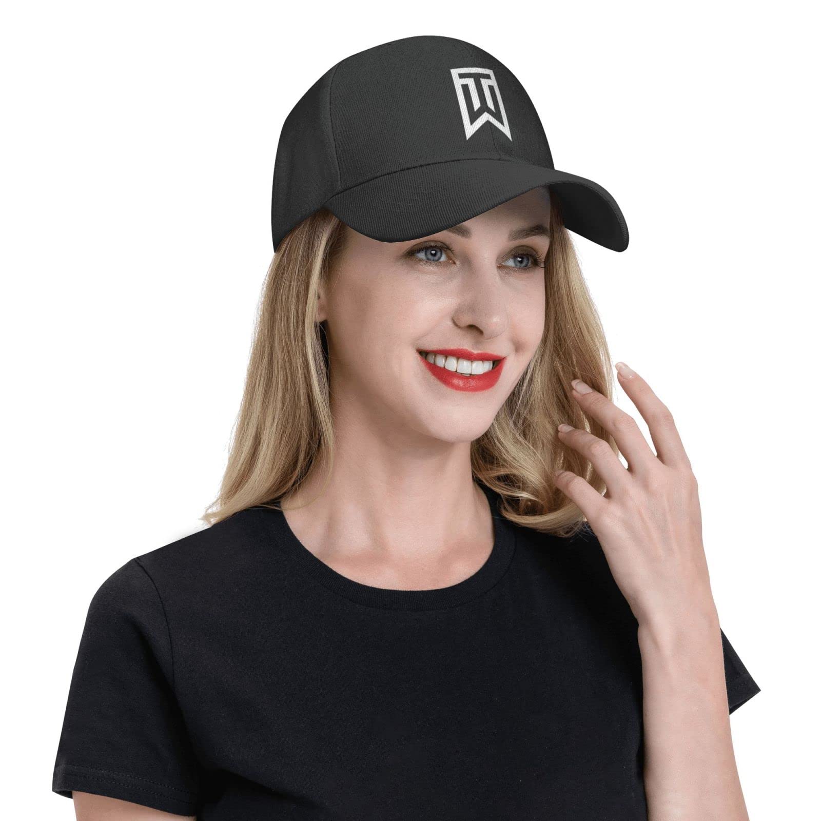Landrol Tiger Woods Printed Baseball Cap Trucker Hat Adult Unisex Adjustable Golf Ball Dad Hats Black One Size
