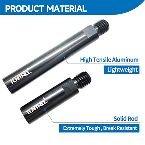 TUNTROL 5/8"-11 Thread Rotary Extension Shaft Set, 3" & 5" Aluminum Connecting Rod Extender for Car Polisher, Angle Grinder, Backing Plate