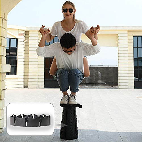 JEBBLAS Adult Picnic Stools Portable Adjustable Camping Folding Stool Telescoping Stool Collapsible Stool for Fishing Hiking BBQ Camping Gargening Picnics Foldable Stool Blue