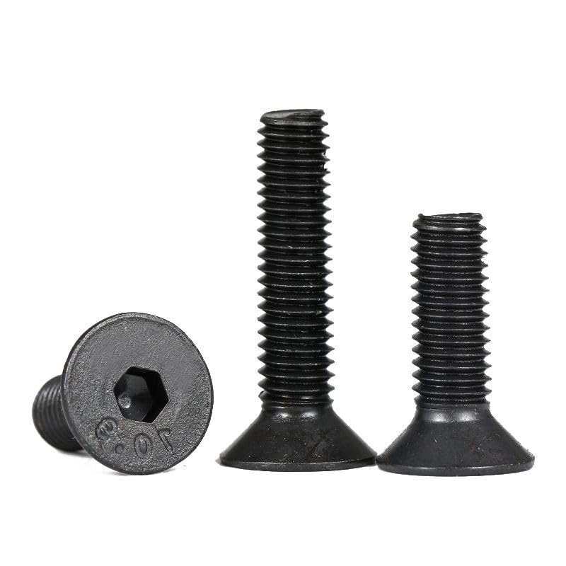 Hexagon Socket Screws 10pcs 10.9 Class countersunk Head Hexagon Socket Head Screw with Anti-Thread Left-Handed Flat Head Screw with Anti-Thread (Size : M5*12)