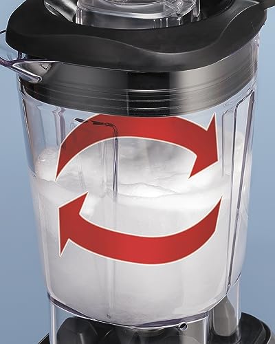 Hamilton Beach Professional 1800W Blender with 64oz BPA Free Jar, LED Timer, 4 Programs & Variable Speed Dial for Puree, Ice Crush, Shakes and Smoothies, Silver (58850)