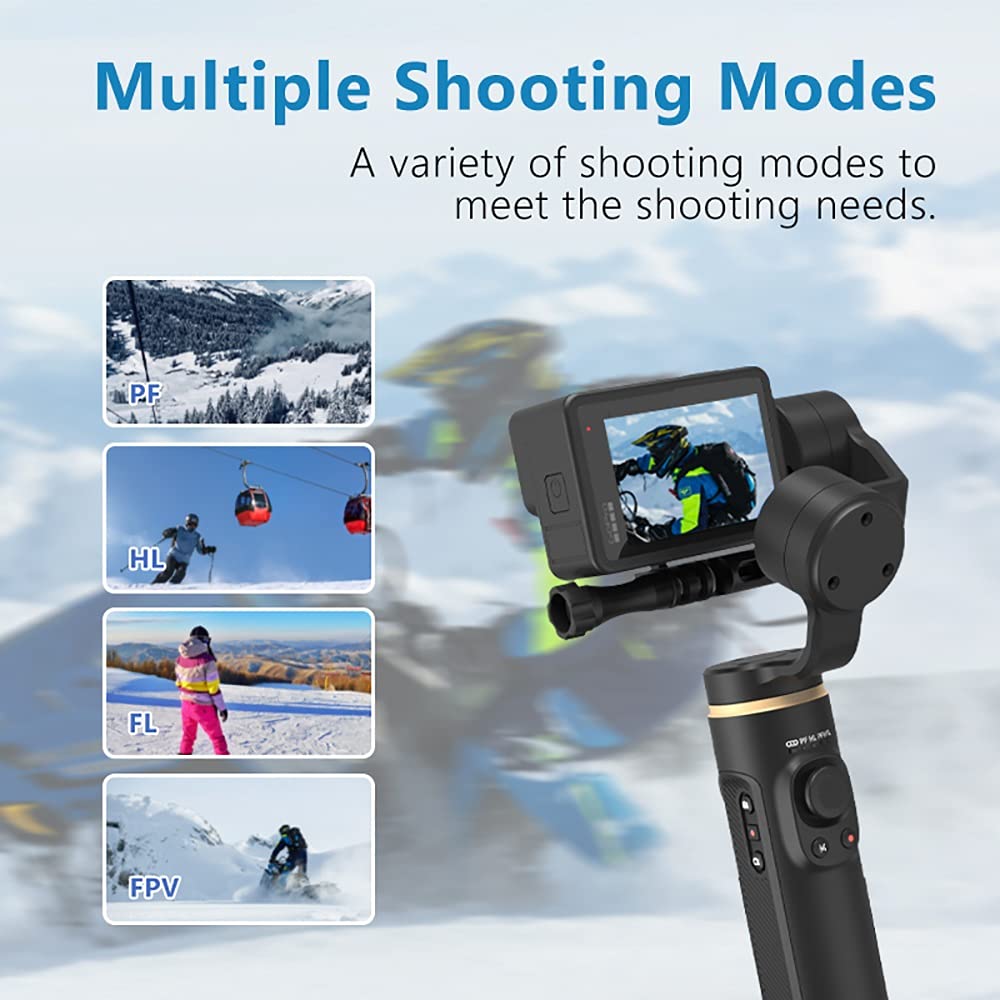 INKEE Falcon Gimbal Stabilizer for Action Cameras,Handheld 3-Axis Video Stabilizers with Tripod Anti-Shake Wireless Control Vertical/Horizontal Time-Lapse Shooting for GoPro 10/9/8/7/6/5 OSMO Insta360