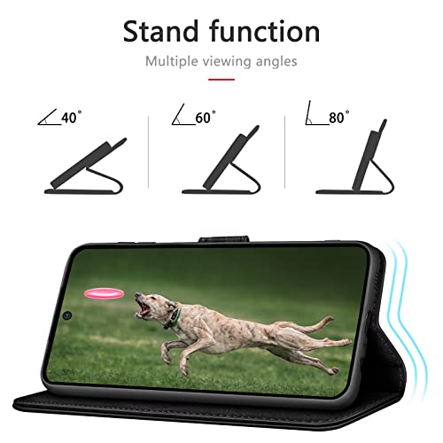 XcaseBar for Samsung Galaxy S23 Ultra Wallet case with 【RFID Blocking】 Credit Card Holder,Flip Folio Book PU Leather Phone case Shockproof Protective Cover Women Men for S23Ultra case Black
