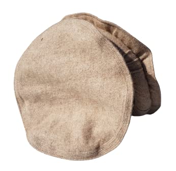 Jegwar Afghani Handmade Hat Chitrali Pakol Cap Peshawari Gift 100% Wool (Oatmeal)