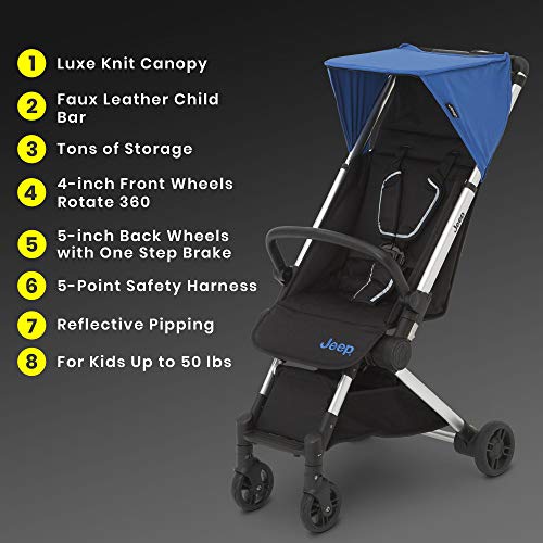 Jeep Arrow Travel Stroller by Delta Children, Cobalt Blue