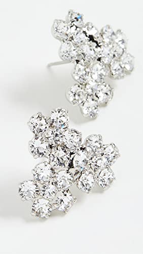 Jennifer Behr Women's Violet Stud Earring, Crystal, Clear, Silver, One Size