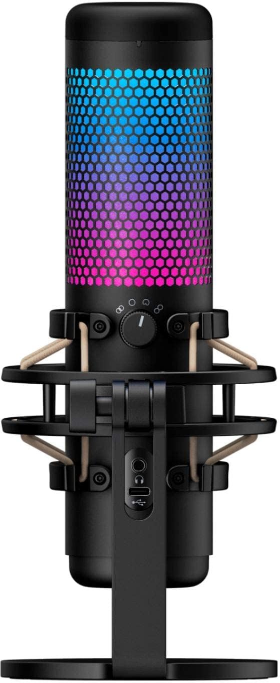 HyperX Newest QuadCast S - RGB USB Condenser Microphone for PC, PS4, Mac, Gaming, Streaming, Podcasts, Twitch, YouTube with GalliumPi Pop Filter