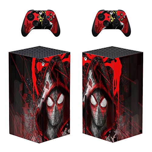 KAJAL MANI Vinyl Skin Sticker Decal Wrap for X-box-One-Series X Console Skin Set Red Spider