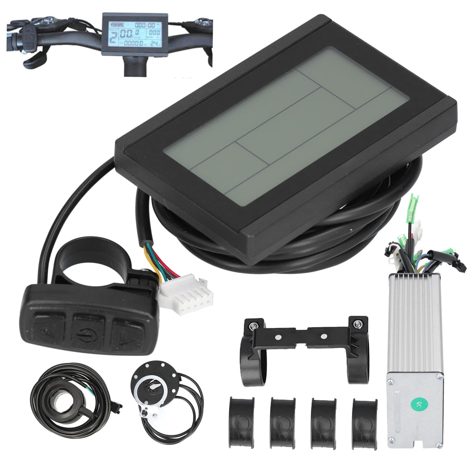 haillusty Your Ride with Our Electric Conversion Kit - E-Bike Controller KT-LCD3 Display Kit 3/4 Motor - 500W Powerful and Efficient Electric Bike Kit-size1