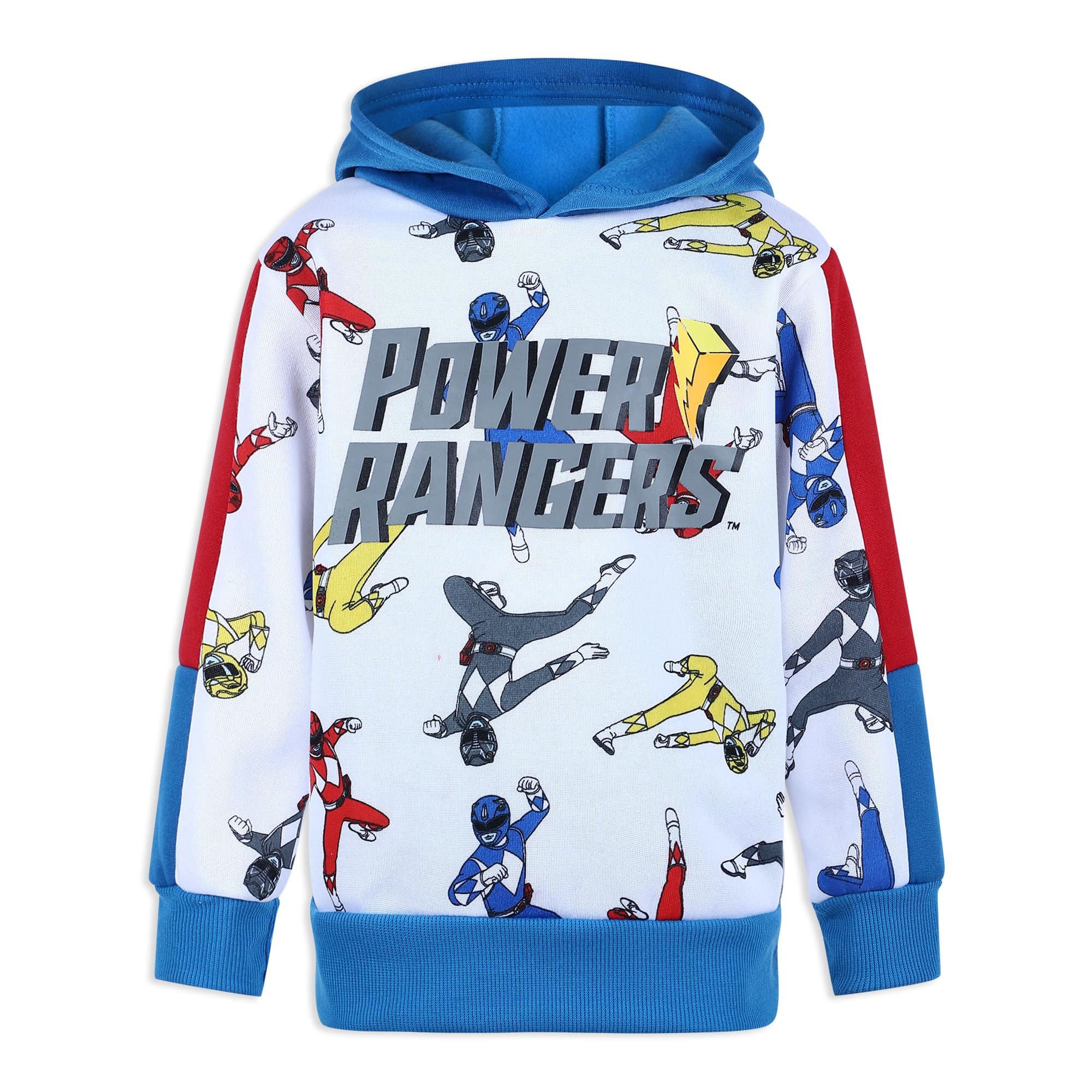 Hasbro Power Rangers Boys’ Hooded Sweatshirt and Jogger Set for Little Kids – Blue