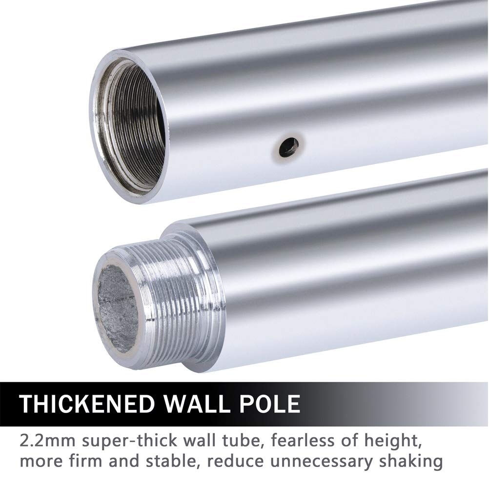 Hype 45mm Electroplated Chrome Finish Dance Pole Full Kit Removable Stripper Dancing
