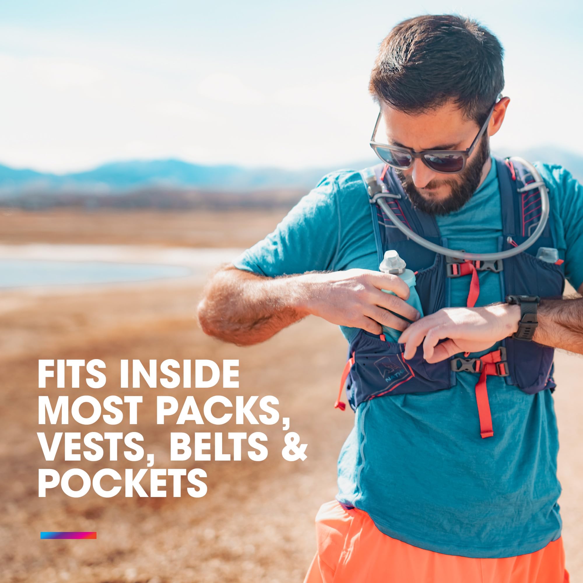 HydraPak SoftFlask 150ml - Collapsible Trail Running Vest Soft Gel Flask Bottle - (150 ml/5 oz)