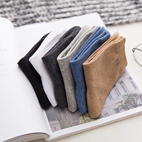 ITSOCKSKY Men's Hiking Walking Socks Moisture Wicking Cotton Athletic Socks Black (3 Pack)