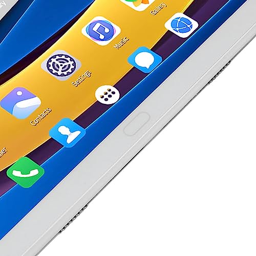 jerss 4G Calling Tablet, Octa Core 5G WiFi Dual Speaker FHD 10.1 Inch Tablet 6GB RAM 128GB ROM for Travel for Android 10 (Silver)