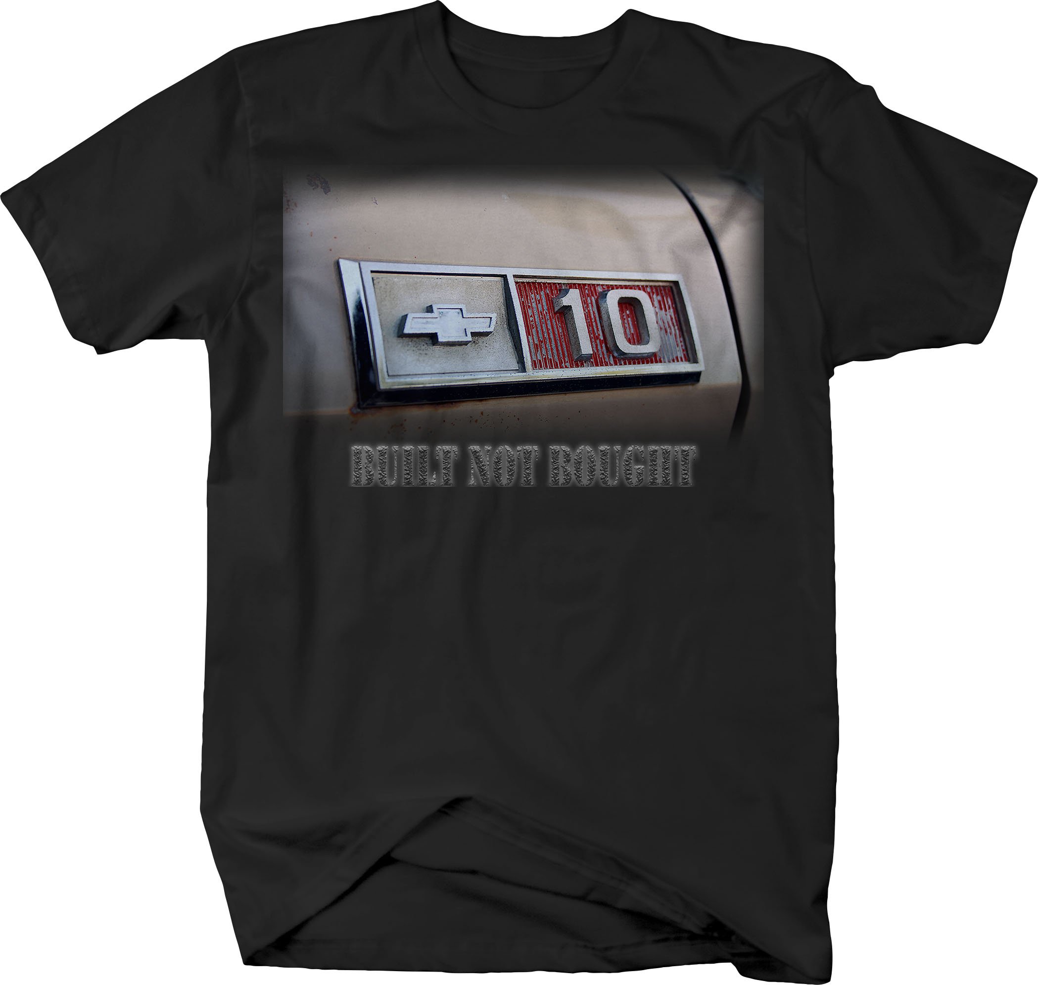 Hotrod C10 Built Not Bought Vintage 1970's Truck Tshirt - XLarge Dark Heather Gray