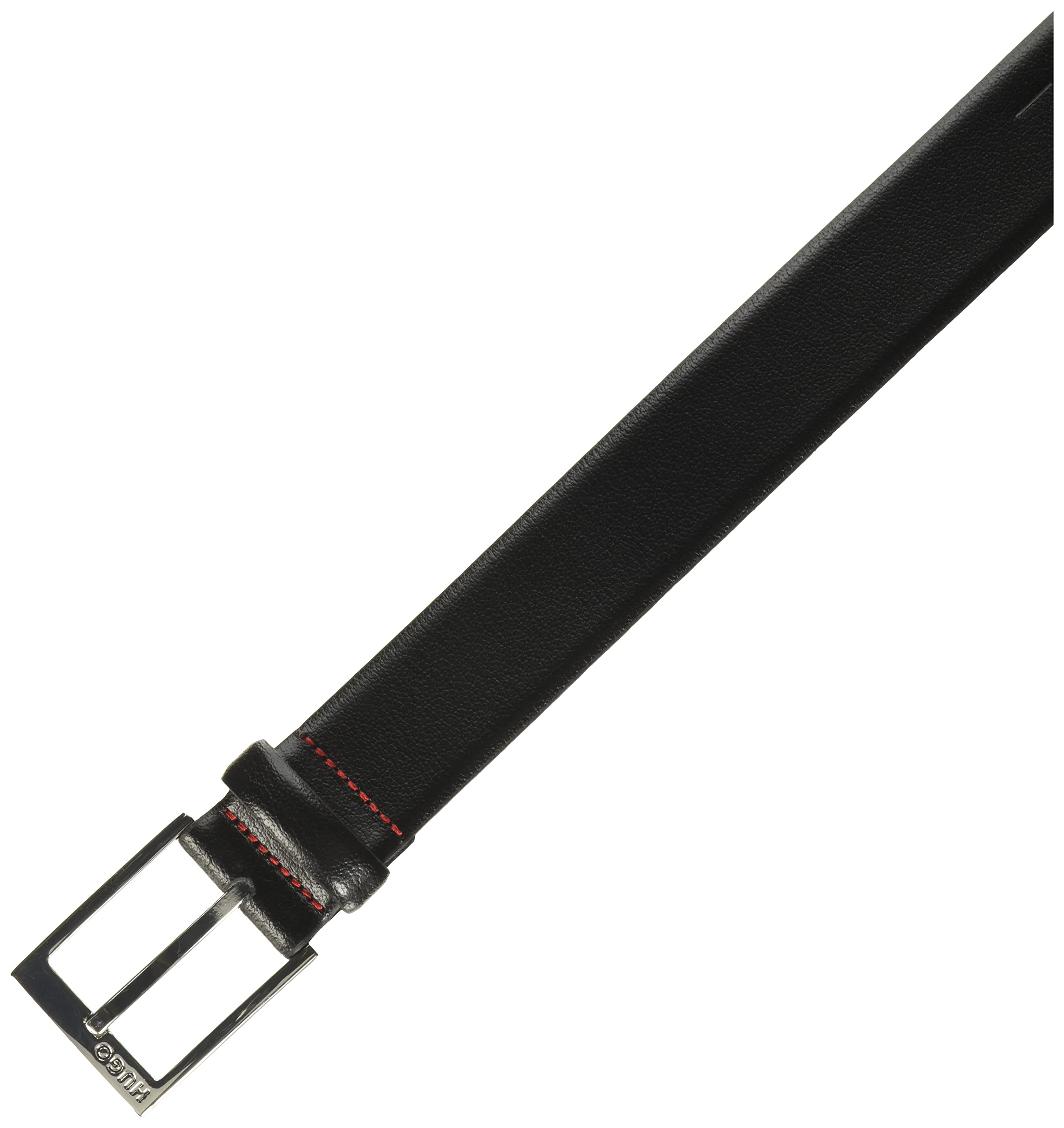 Hugo Boss mens Gellot Grainy Leather Belt, Black, 34 US