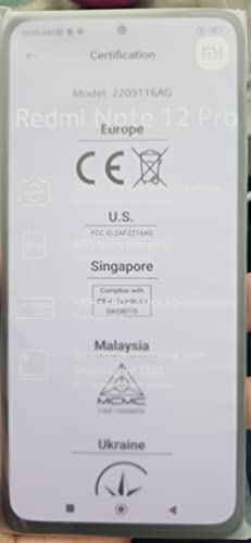 Xiaomi Redmi Note 12 Pro 4G (128GB + 6GB) Global Unlocked 6.67" 108MP Pro Triple Camera (Tmobile/Metro Tello/Mint USA Market) + Extra (w/Fast Car Charger Bundle) (Graphite Gray (Global Version))