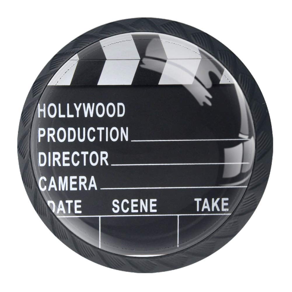 Idealiy Movie Cinema Lapper BoardCabinet Door Knobs Handles Pulls Cupboard Handles Drawer Wardrobe 4pcs