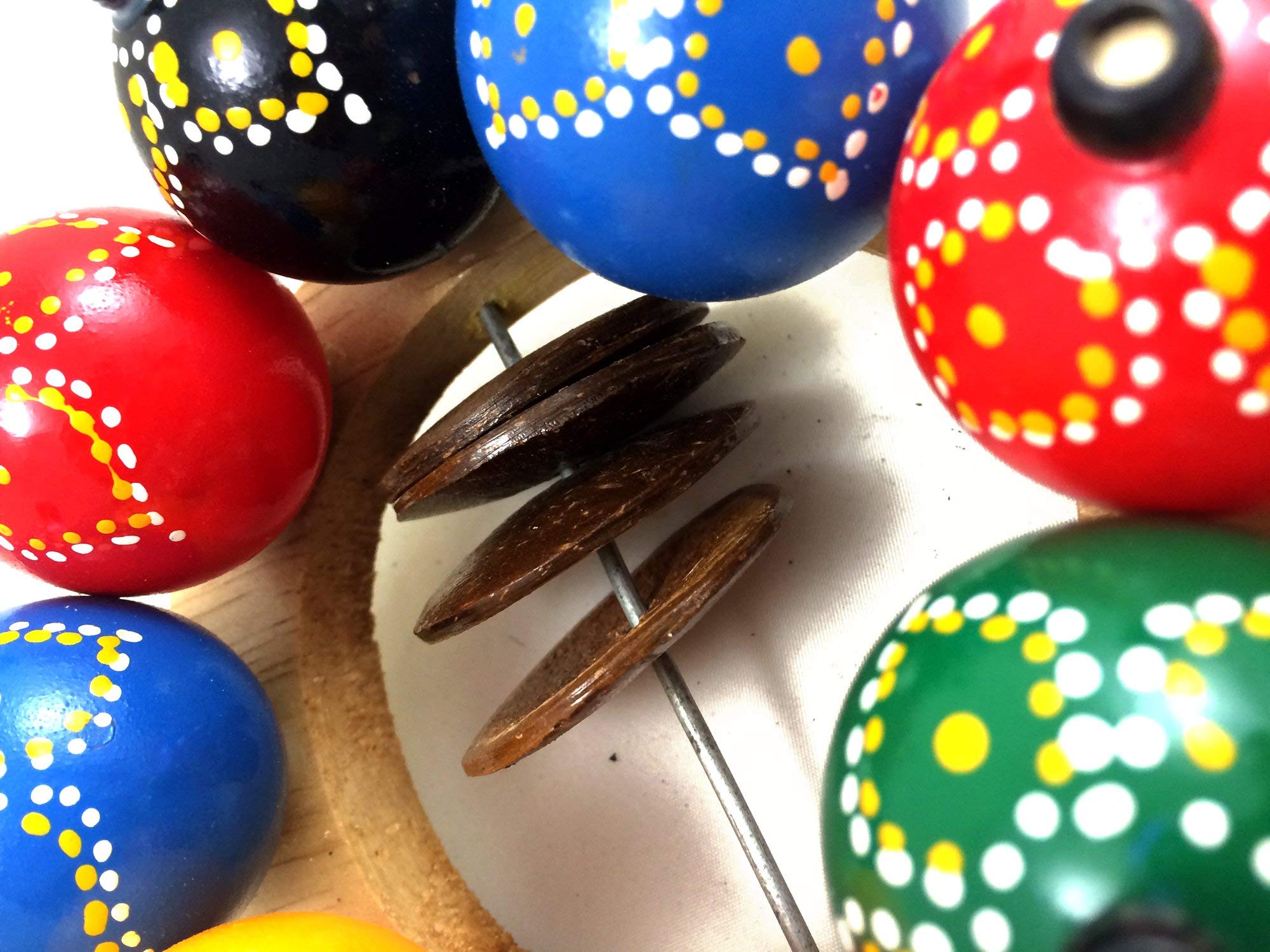 Hand-painted Slider 8-Ball Shaker - Multi-colored hand percussion musical instrument egg rattle by World Percussion USA - Hand painted design