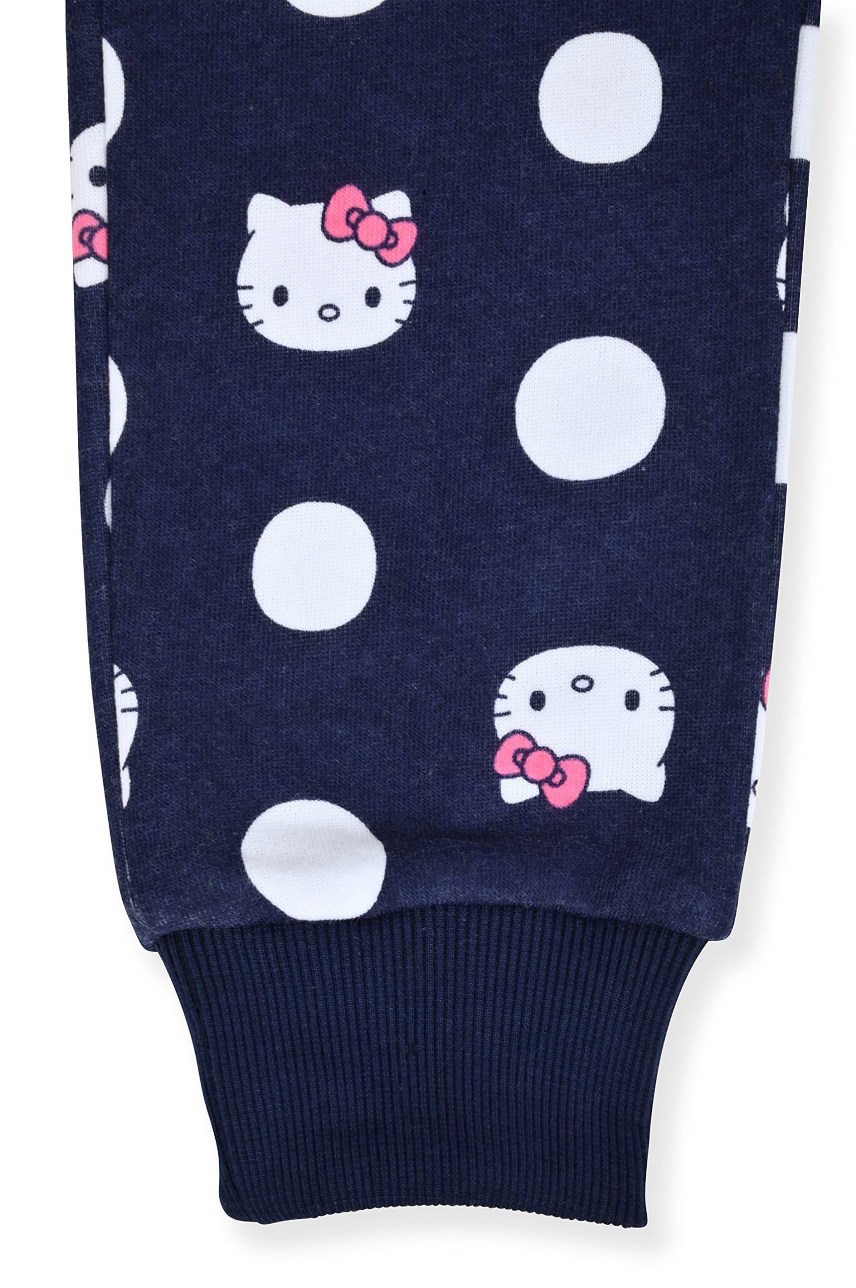 Hello Kitty Girls Jogger Set 2 Piece Fleece Crew Neck Sweatshirt and Jogger Sweatpants (Light Pink, 5/6)