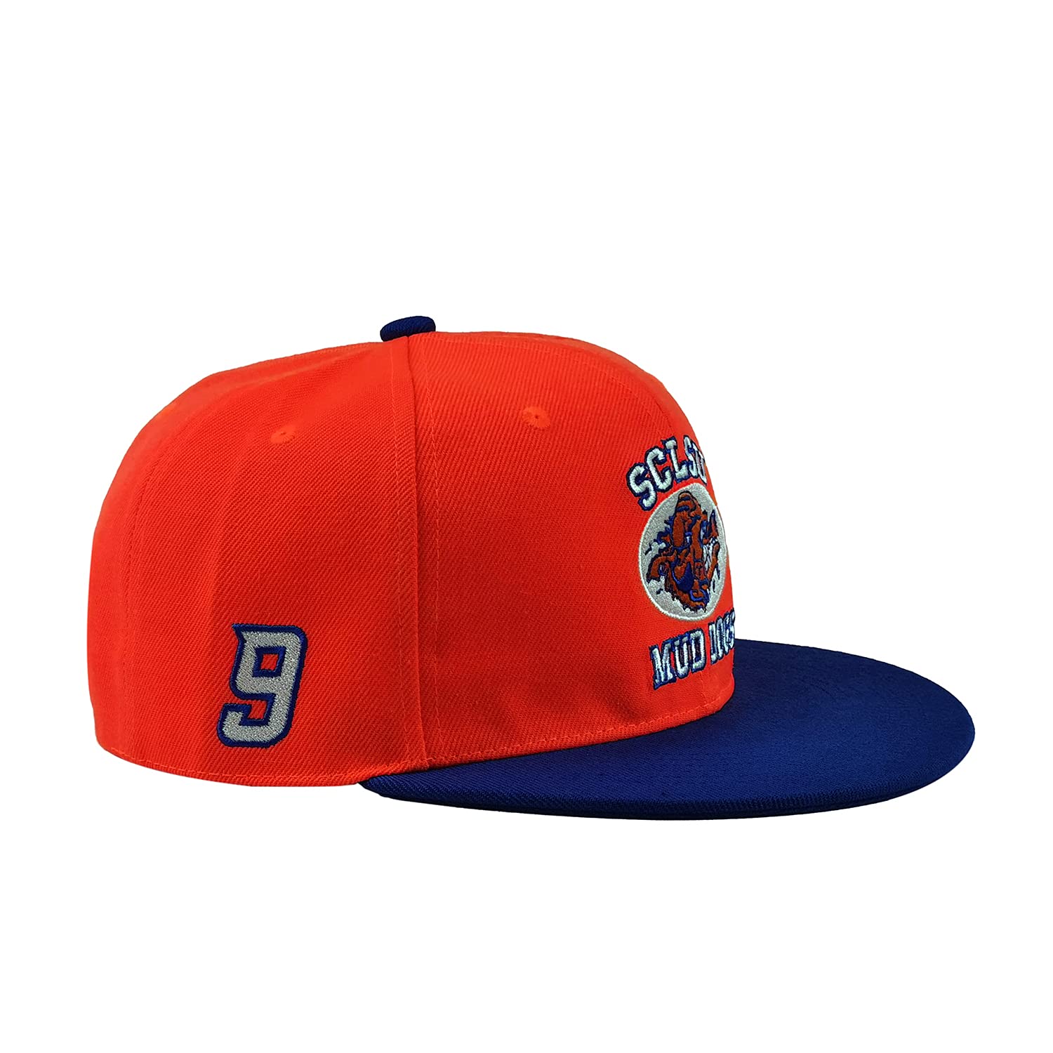 Kaleid The Waterboy #9 Bobby Boucher Adam Sandler Mud Dogs Movie Baseball Cap Snapback Hat Embroidered Adjustable Orange, 7-7 58