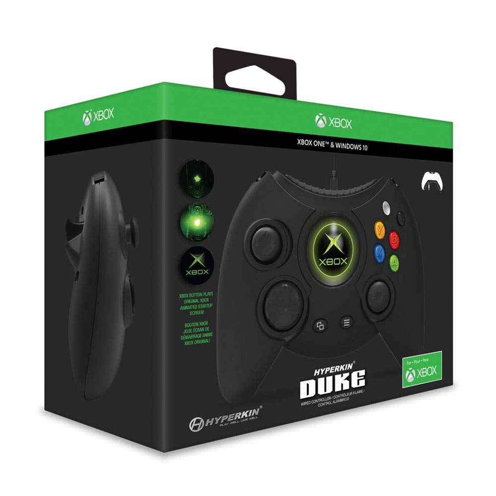 Hyperkin Duke Wired Controller for Xbox One/ Windows 10 PC (Black) - Officially Licensed by Xbox