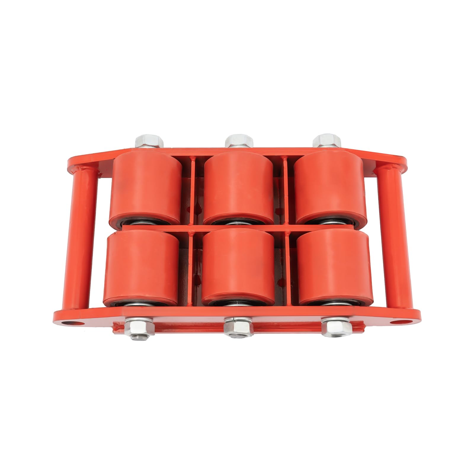 HETEPPTR Machinery Mover 8T Heavy Duty Dolly Skate Roller 17600lbs Machinery Skate Dolly with 360°Rotation Cap and 6 Rollers for Transportation (Red)