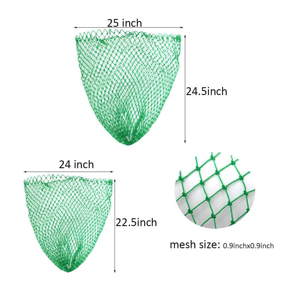 Laxygo Foldable Fishing Replacement Net Big Fishing Net Fishing Landing Net (Green, Dia. 25inch)