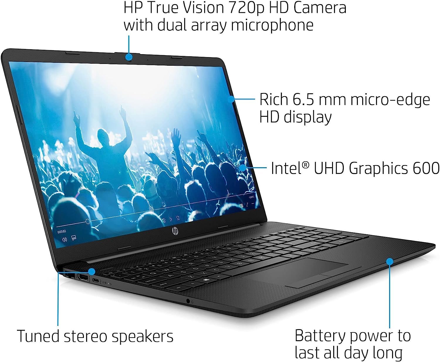 HP Newest Flagship 15.6 HD Pavilion Laptop for Business and Student, Intel Quad-Core Pentium N5030, 16GB RAM, 512GB SSD, Webcam, Online Conferencing, Fast Charge, WiFi, Win 11, w/GM Accessory, Black